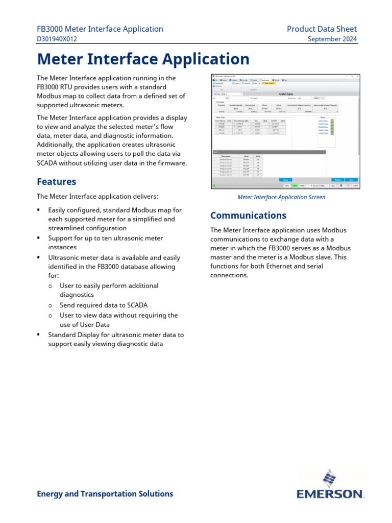 fb3000 Rtu Meter Interface Application Product Data Sheet en 10985126 ...