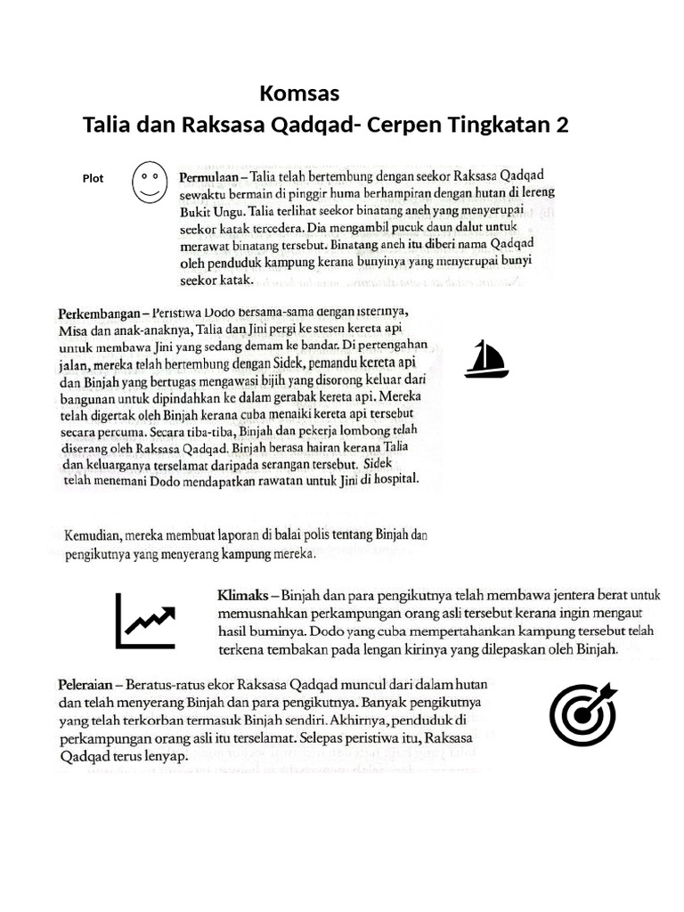 Cerpen Komsas Tingkatan 2 | PDF