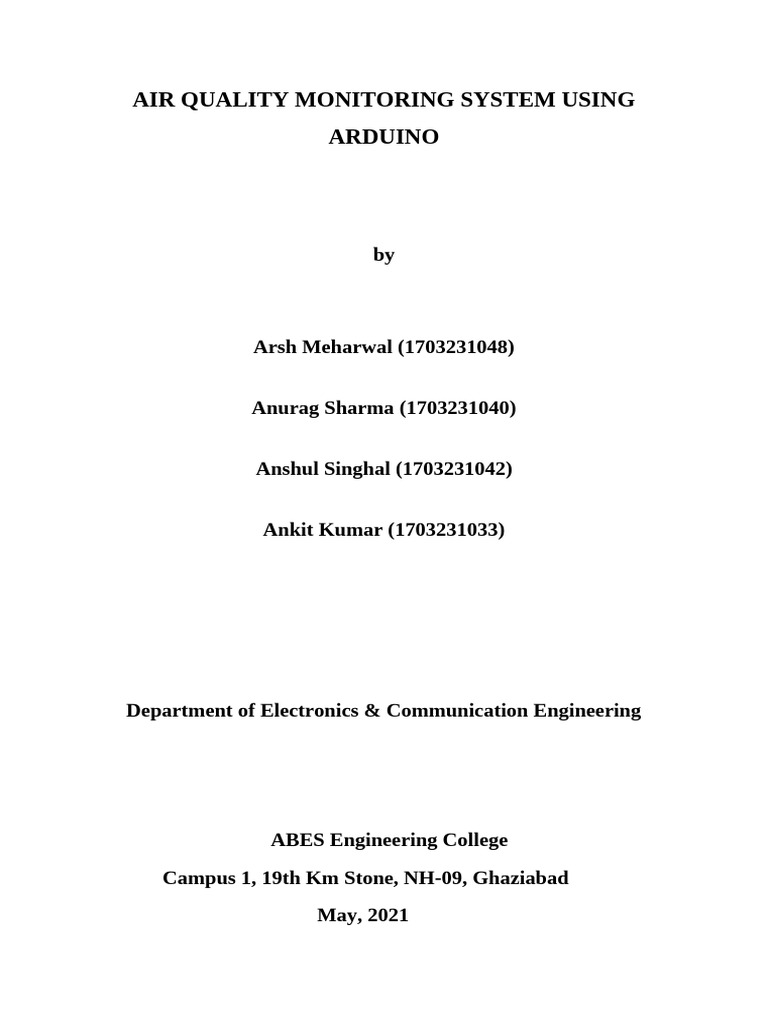 Air Qlty Report | PDF | Microcontroller | Read Only Memory