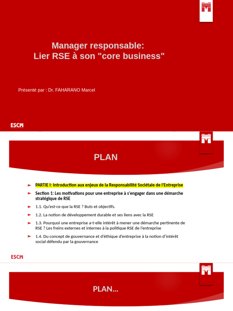 Intégrer la RSE au cœur des entreprises | PDF | Responsabilité ...