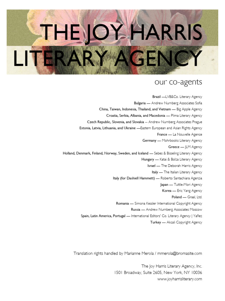 The Joy Harris Literary Agency - 2024 | PDF