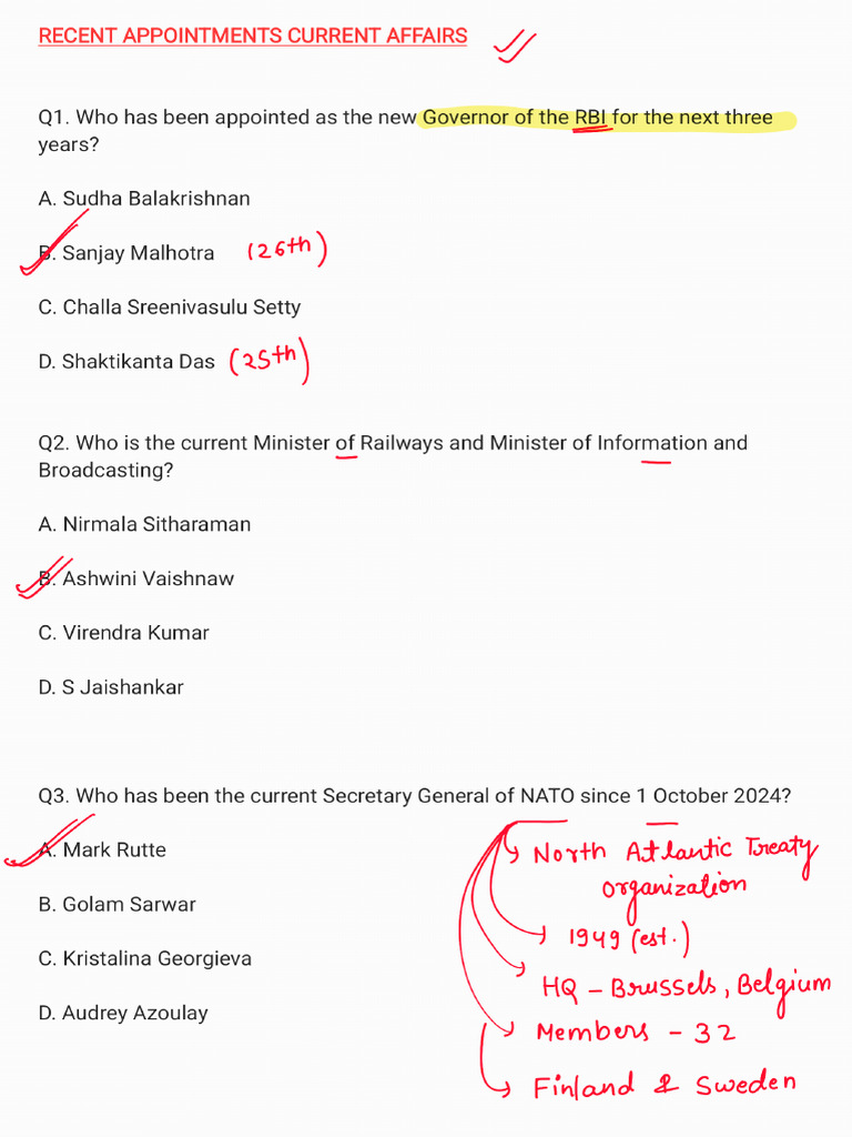 Appointments Current Affairs 250114 192215 Pdf