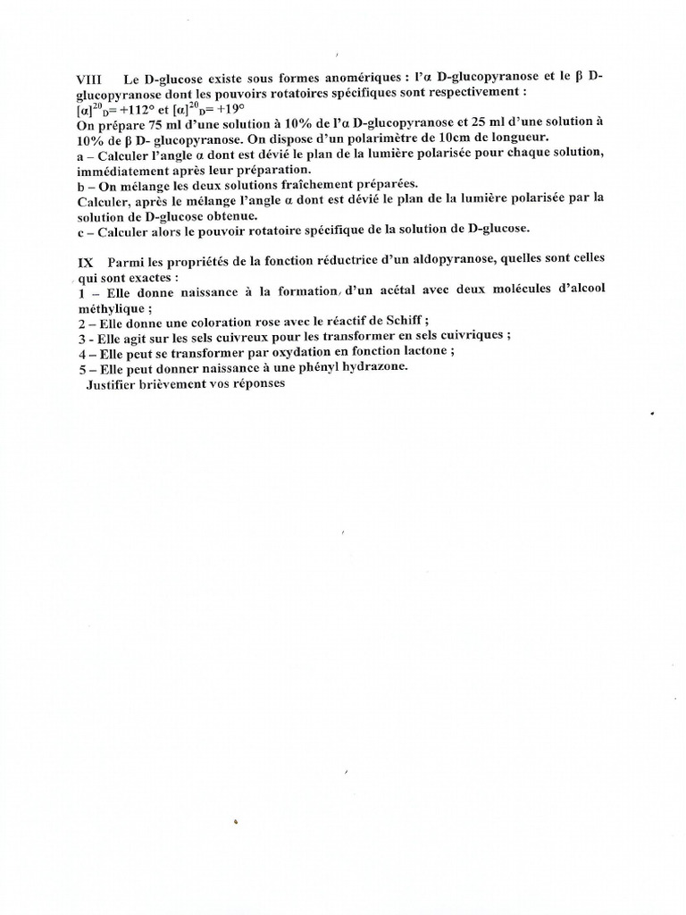 TD Glucides P2 | PDF