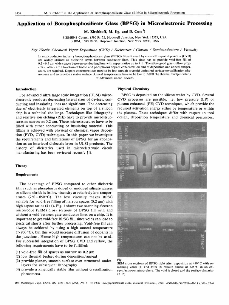 Application of Borophosphosilicate Glass (BPSG) in Microelectronic ...