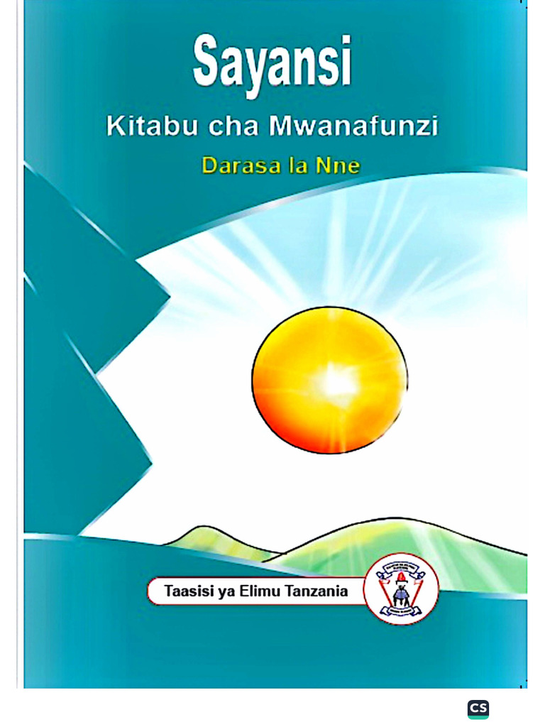 Sayansi Kitabu Cha Mwanafunzi Darasa La Nne 2025 | PDF