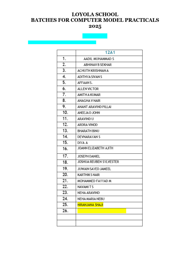 Practical Batch Comp - MODEL | PDF