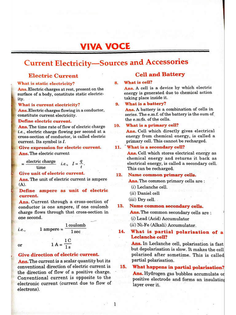 Physics Viva Voce Questions | PDF