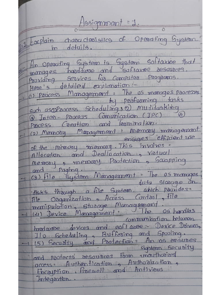 OS Assignment 1 | PDF