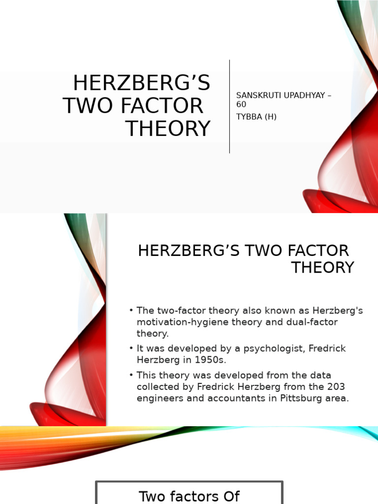 Herzberg's Two Factor Theory | PDF