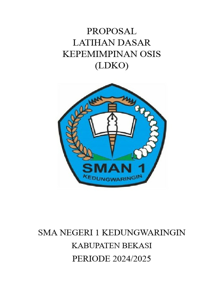 Proposal LDK OSIS SMAN 1 Kedungwaringin | PDF