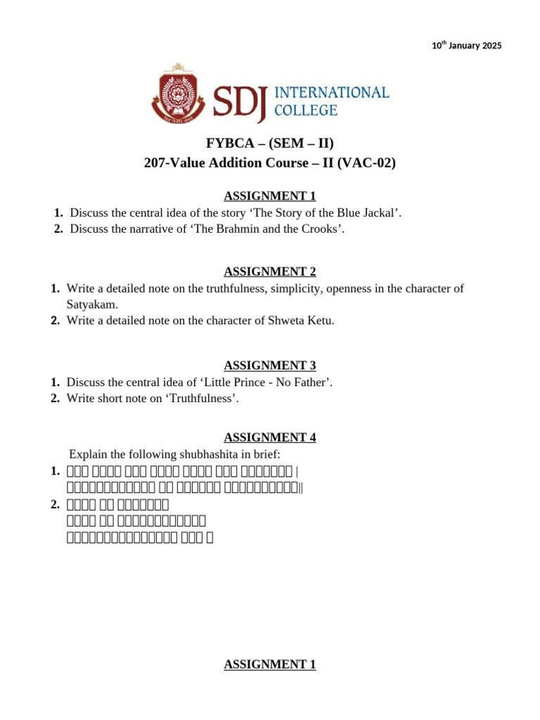 207- VAC-II Assignment | PDF