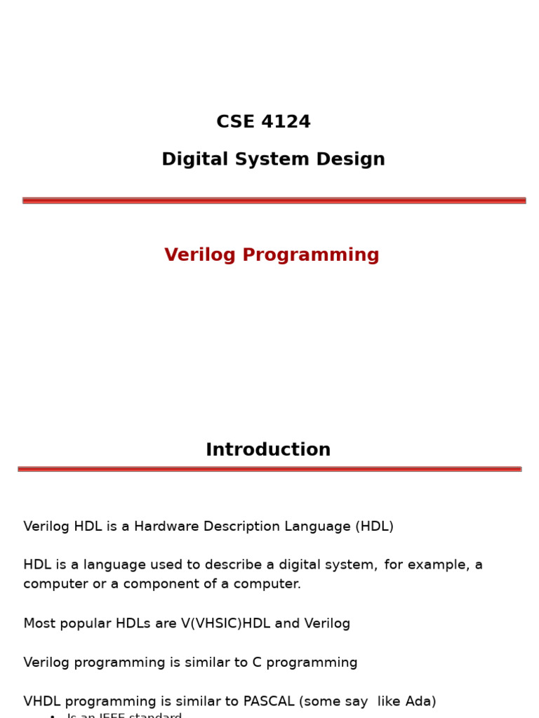 Verilog | PDF | Hardware Description Language | Logic Gate