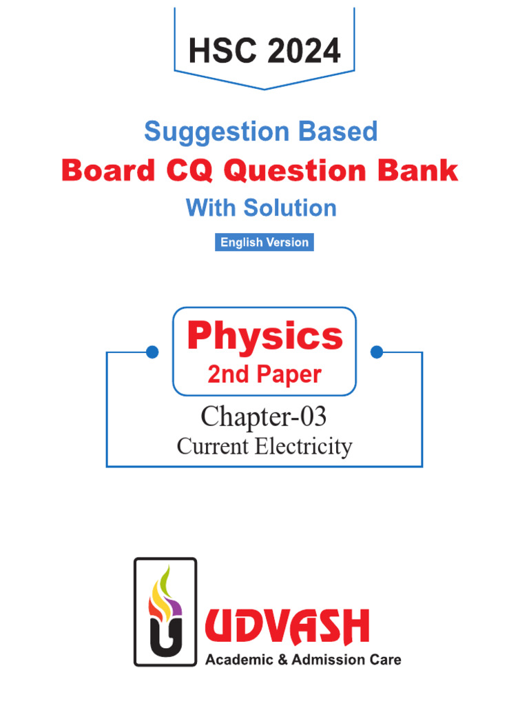 P2 Current Electricity Question Bank | PDF | Electrical Resistance And Conductance | Series And ...