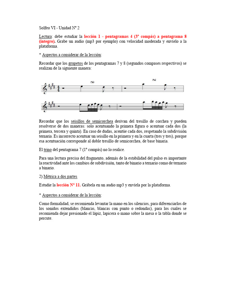 02 Solfeo VI Unidad 02 | PDF
