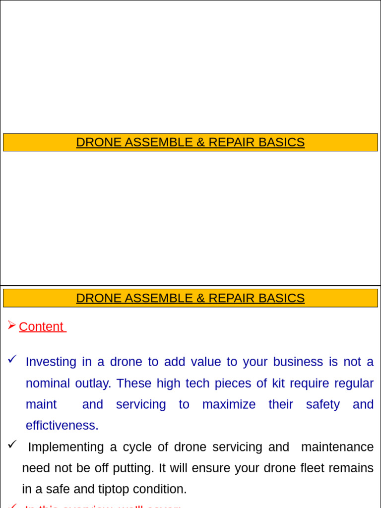 Drone Assemble & Repair Basics | PDF | Unmanned Aerial Vehicle ...