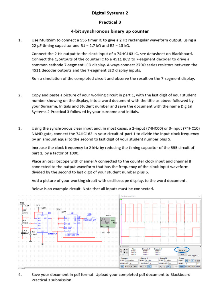 Digital Systems 2 Practical 3A | PDF