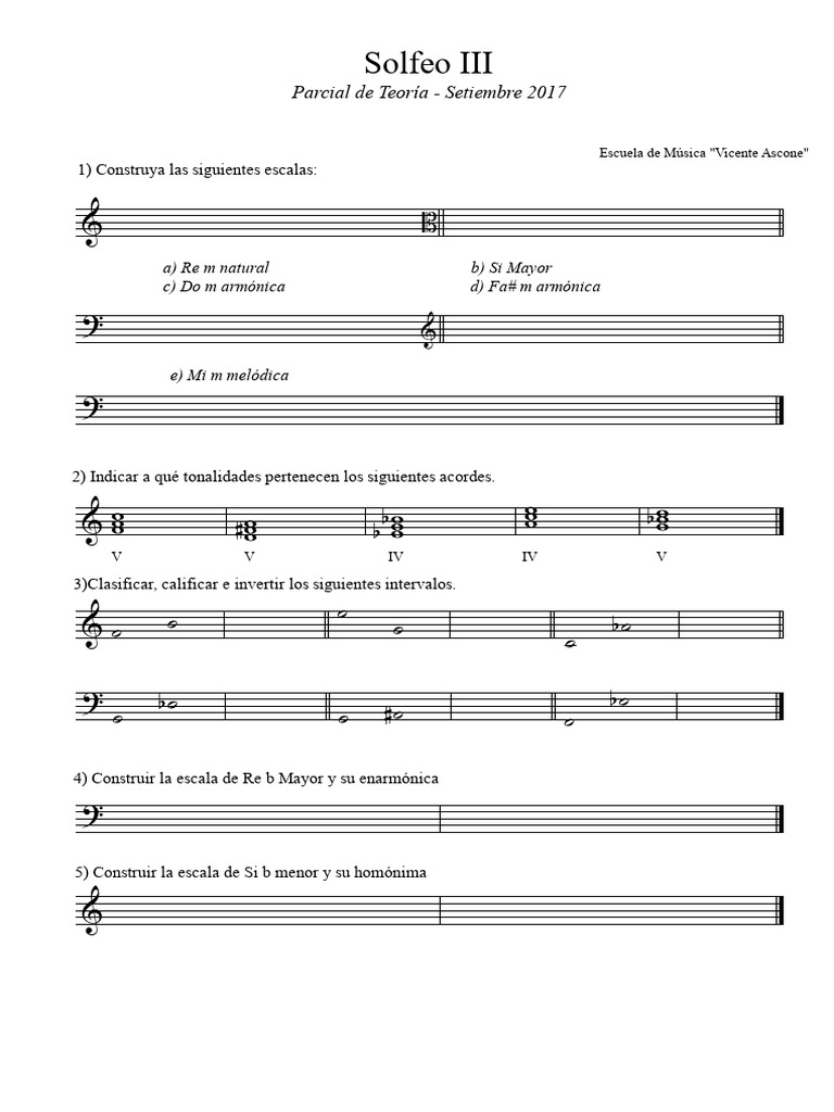 Emva Solfeo III Teoría 2017 | PDF | Escala (música) | Composiciones