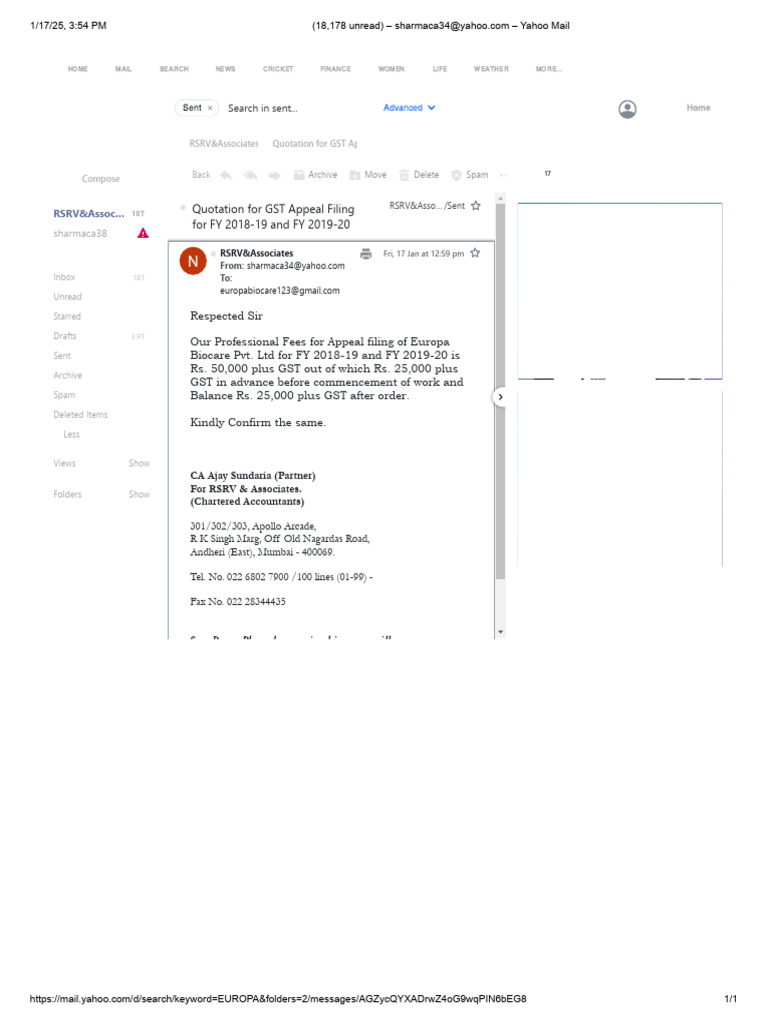 (18,178 Unread) - Sharmaca34@Yahoo - Com - Yahoo Mail | PDF | Cyberspace | Software