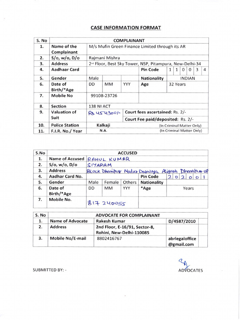 RAHUL KUMAR | PDF | Affidavit | Loans