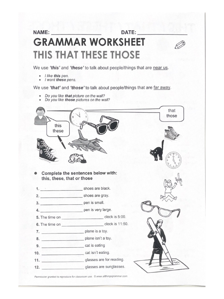 Grammar Worksheet | PDF