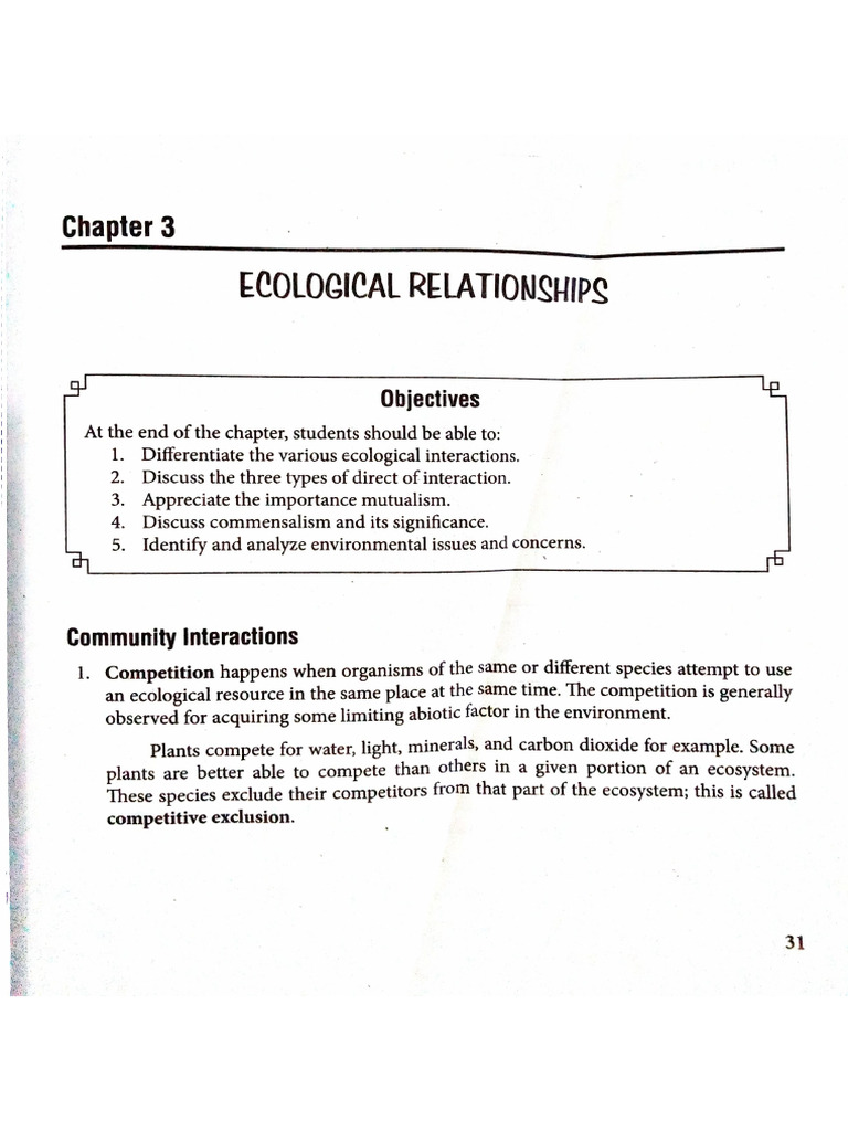 Ecological Relationships | PDF