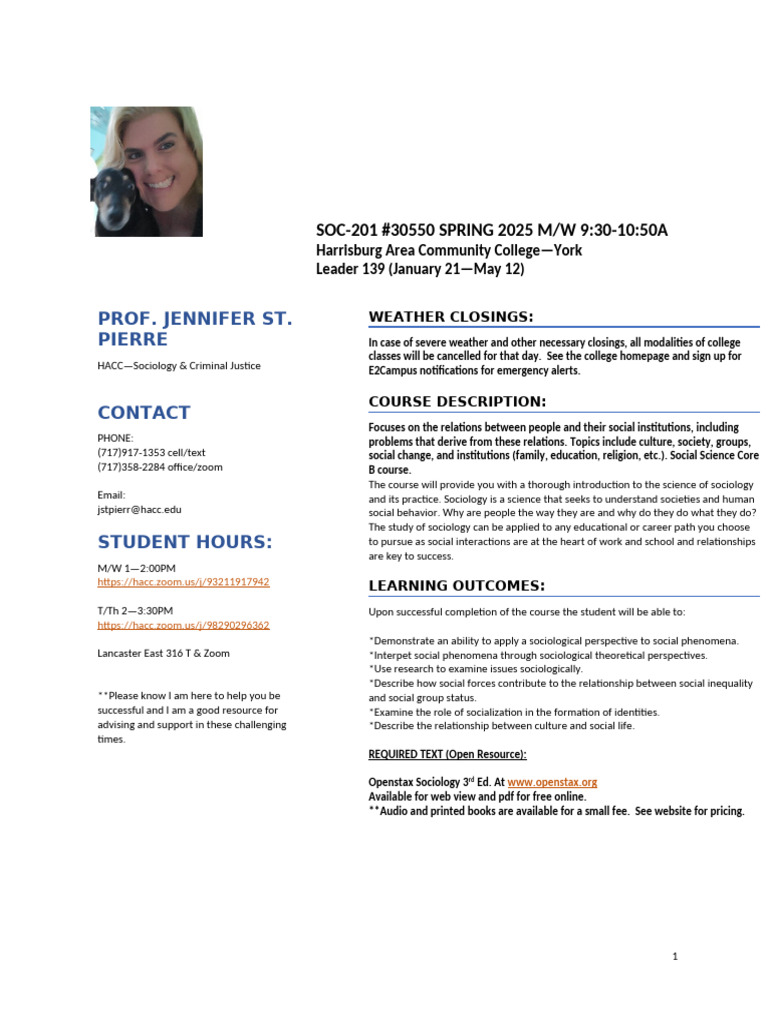 SOCI201 ST - PIERRE 30550 MWYork930 Sp25 | PDF | Disability | Sociology