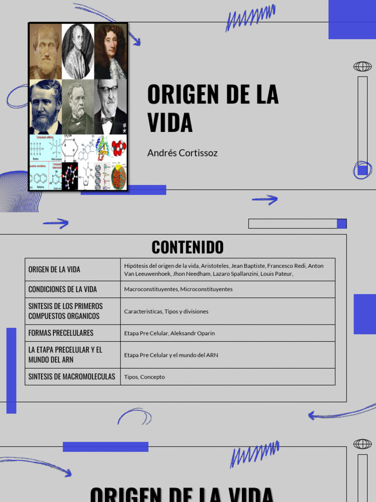 Seminario - Origen de La Vida | PDF | Compuestos orgánicos | Bioquímica