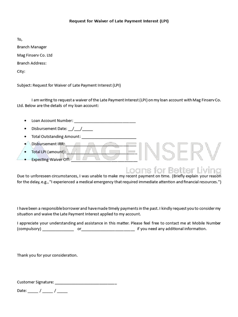 Waiver Request Form | PDF