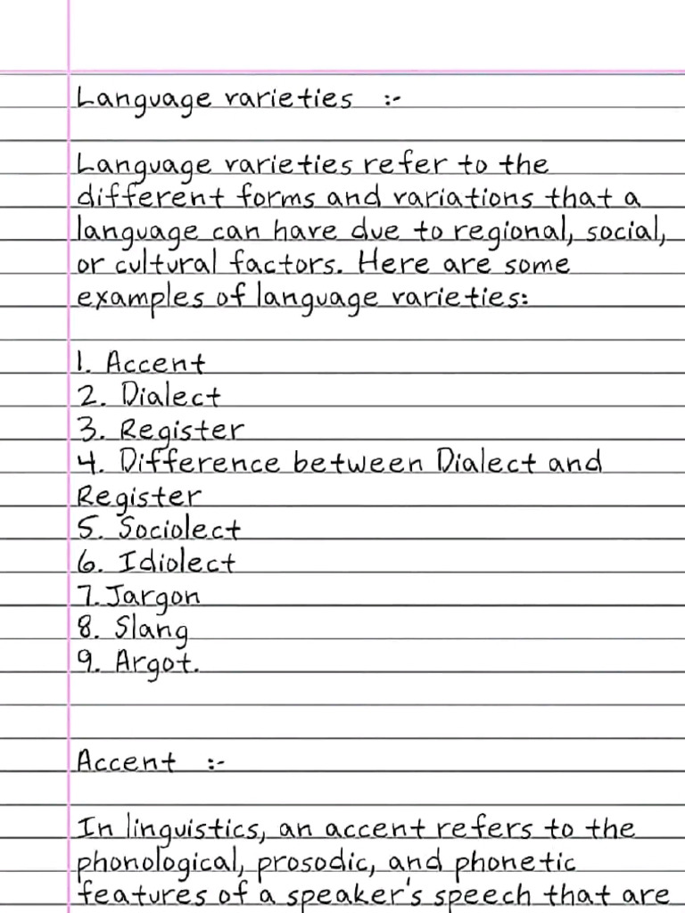 Language Varieties | PDF