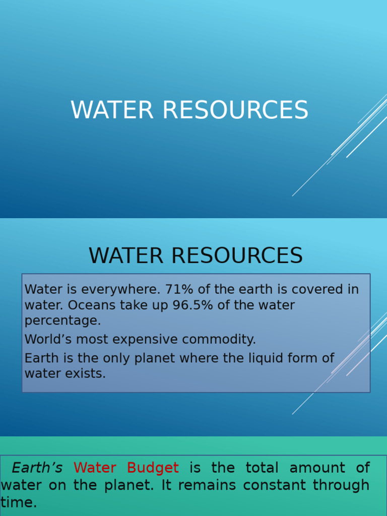 Comprehensive Overview of Water Resources | PDF | Aquifer | Groundwater
