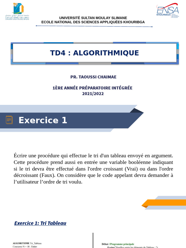 TD4 - Algo 1 | PDF