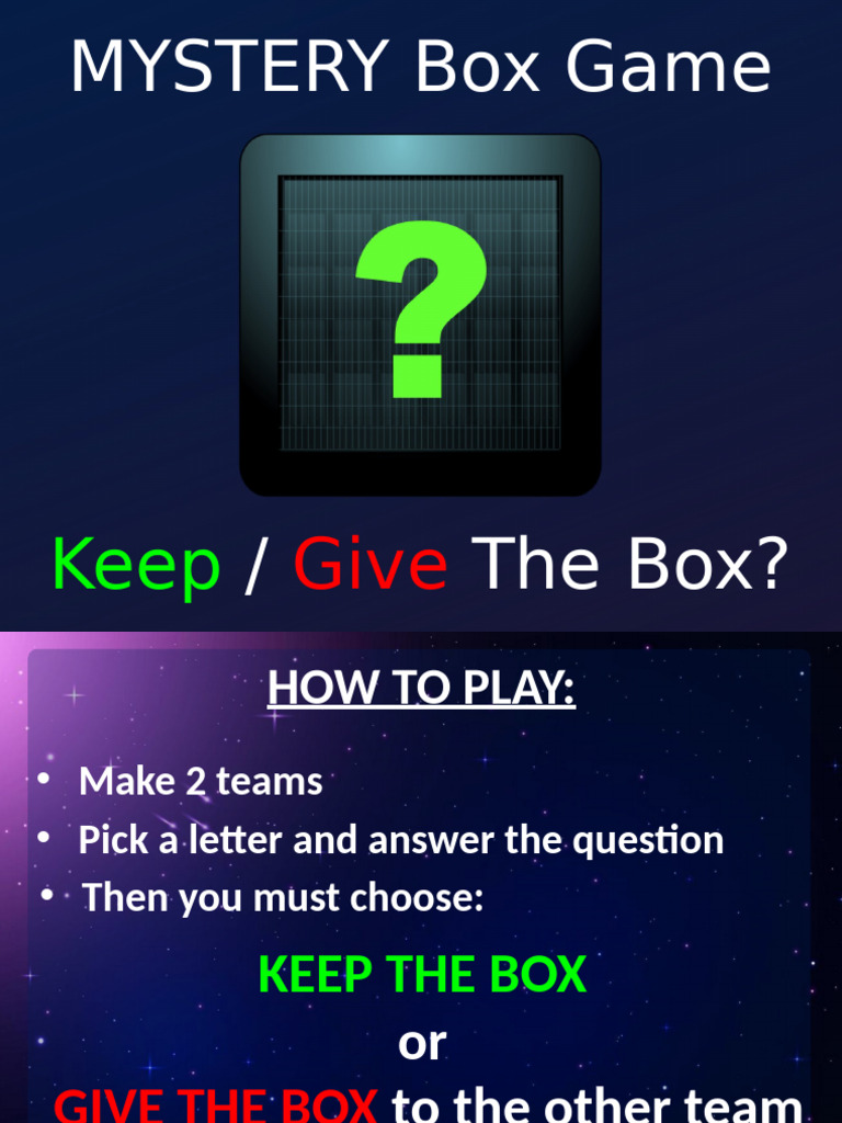 Mystery Box Template | PDF