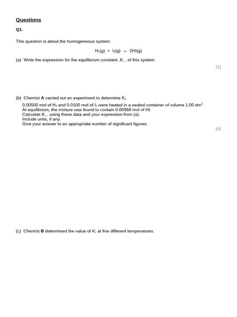 Topic 13 Homework Q&A | PDF | Gibbs Free Energy | Chemical Reactions