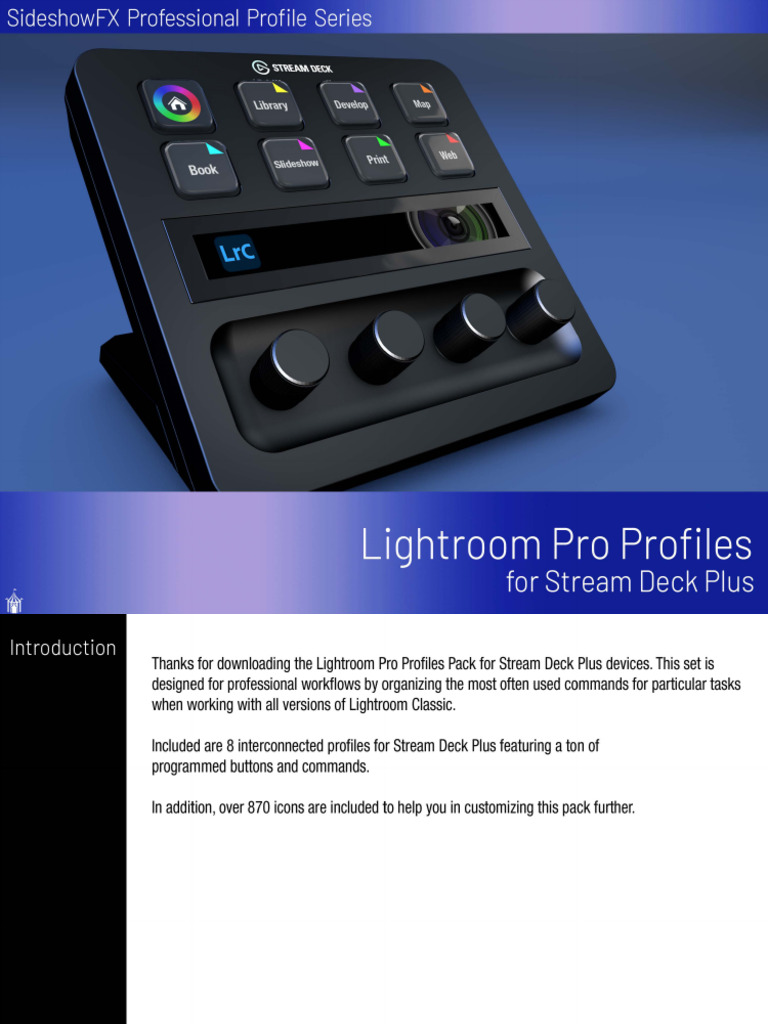 Lightroom Classic Pro Stream Deck Plus Installation & Guide V2.6 | PDF