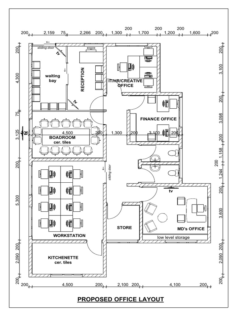 OFFICE LAYOUT-1 | PDF