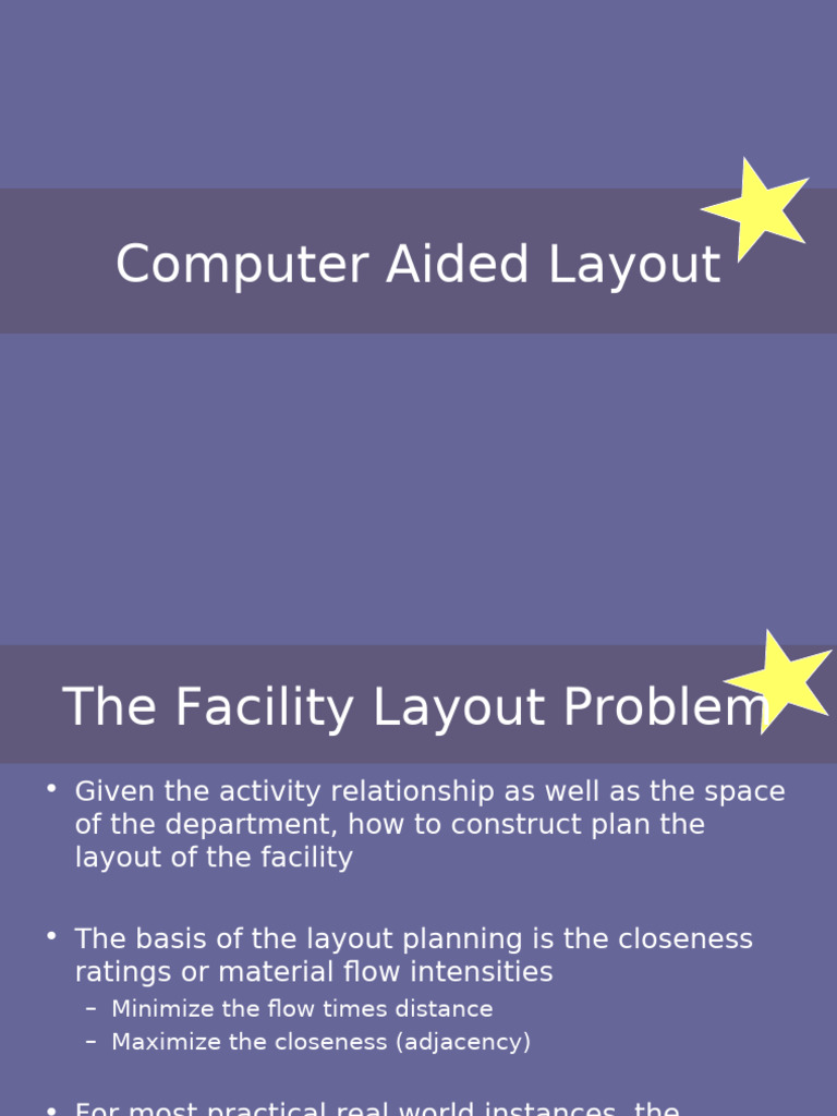 Computer-Aided Facility Layout Optimization | PDF | Mathematical ...