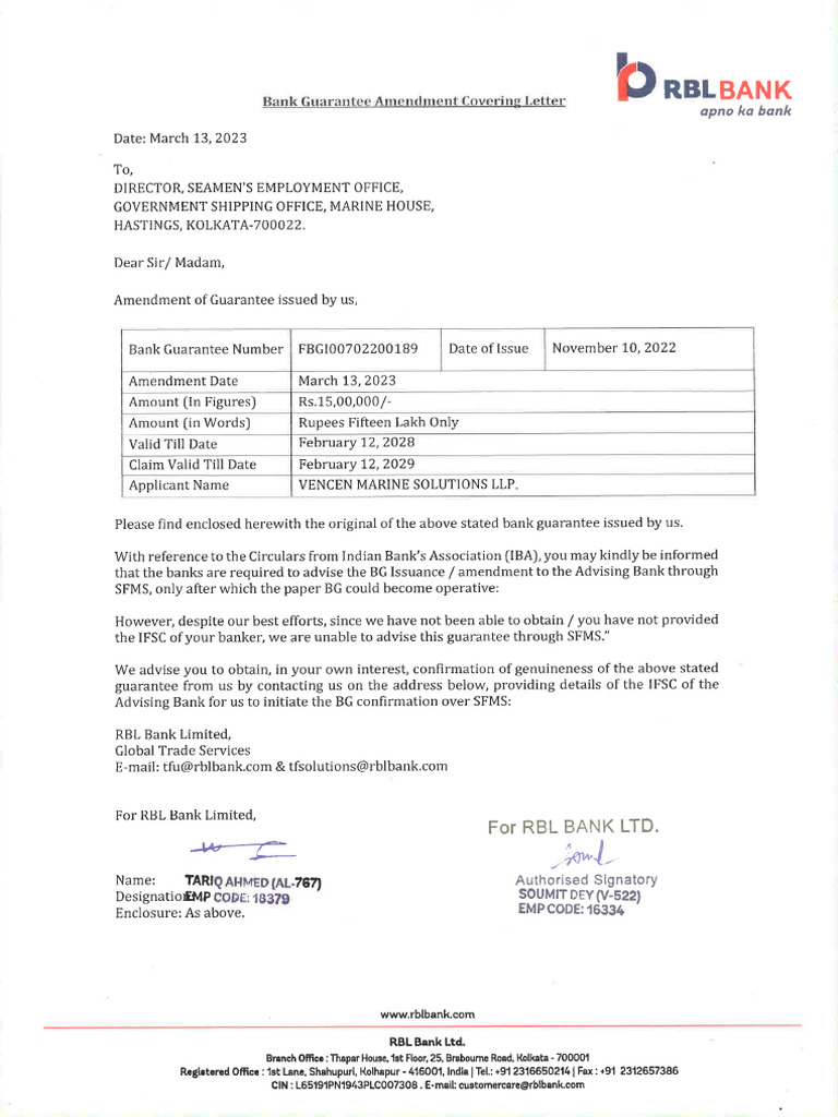 Bank Guarantee Format | PDF