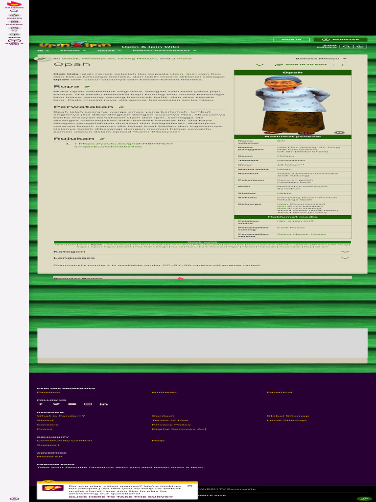 Opah Upin & Ipin Wiki Fandom | PDF