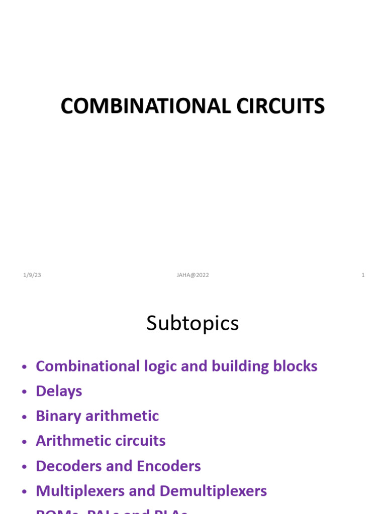 combinational circuits | PDF | Digital Electronics | Computer Engineering