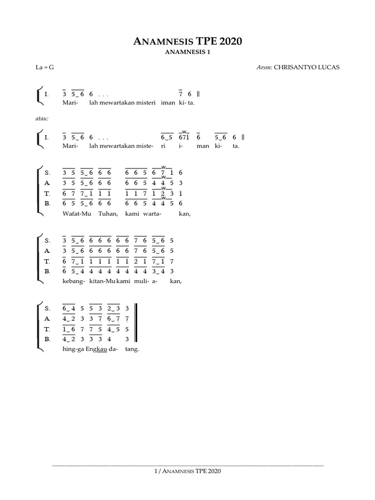 Me - Anamnesis TPE 2020 | PDF