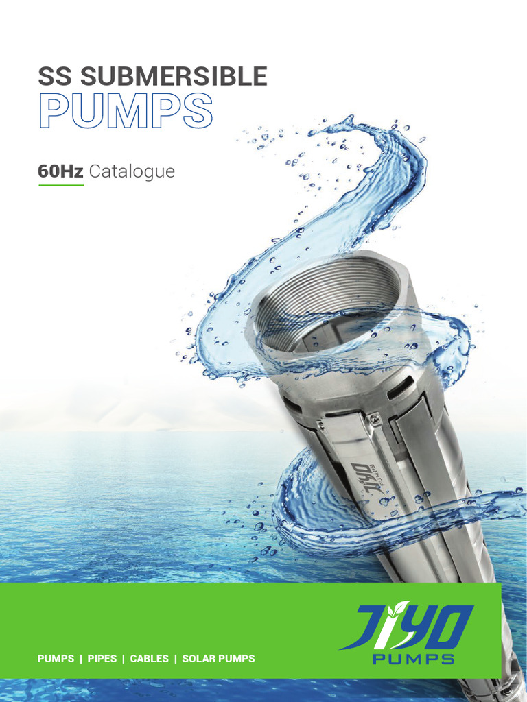 Jiyo Pumps: Specifications and Applications | PDF | Pump | Bearing ...