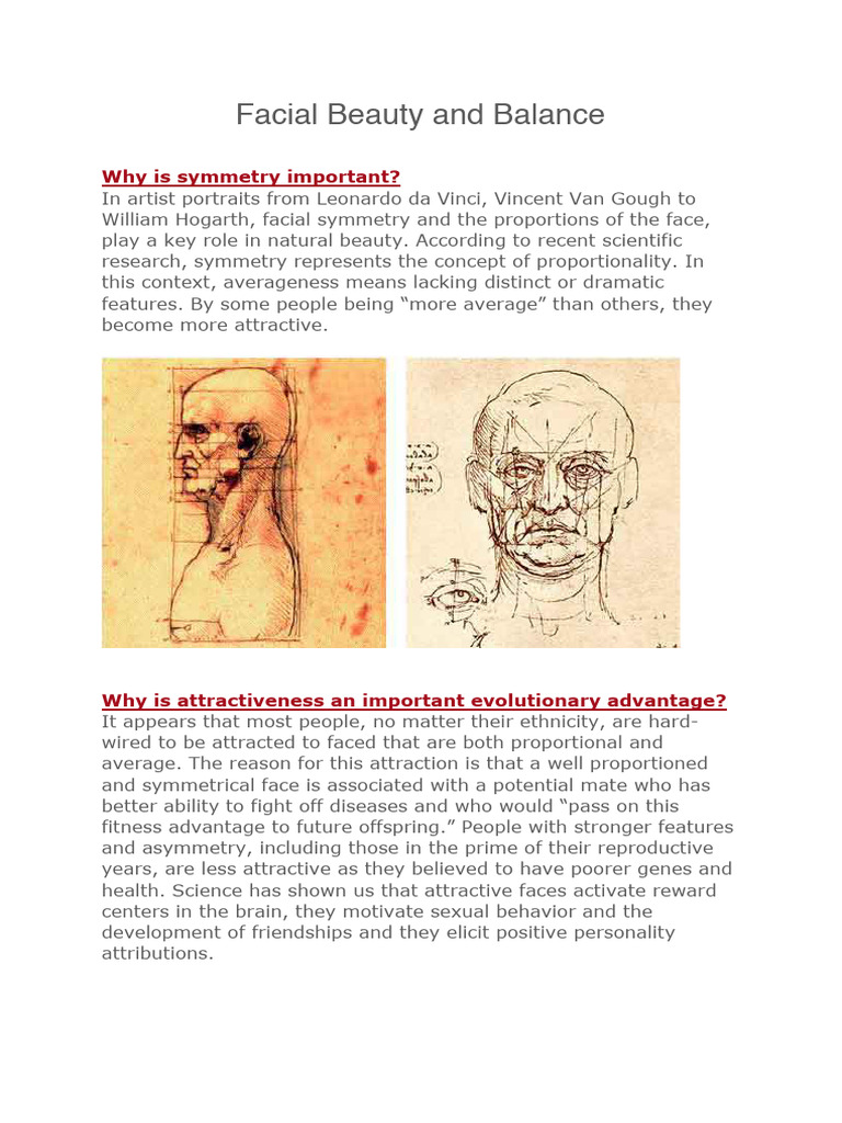 Facial Beauty Balance and Symmetry | PDF | Physical Attractiveness | Face