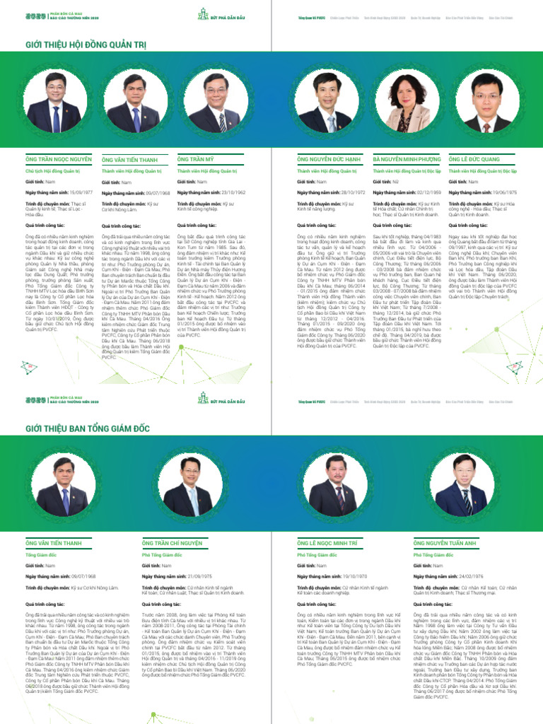 BCTN - PHAN-BON-CA MAU - Gioi-Thieu-Lanh-Dao | PDF