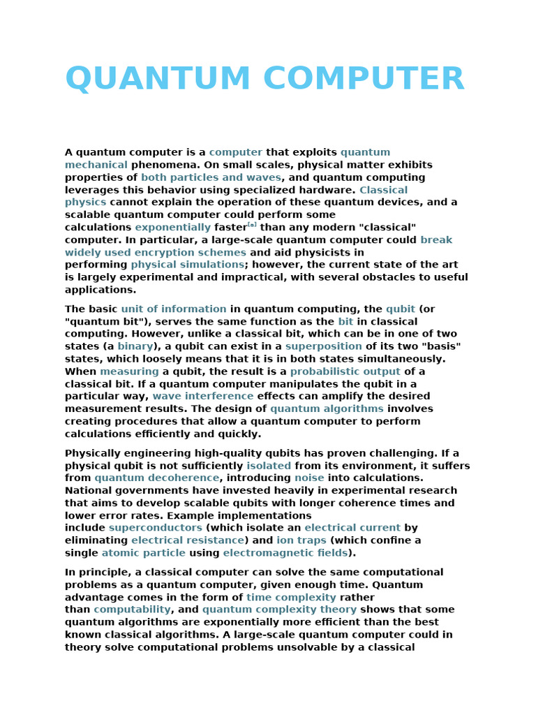 Quantum | PDF | Quantum Computing | Theoretical Computer Science
