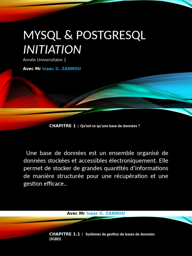 Initiation aux bases de données SQL | PDF | Bases de données | Recherche d'information
