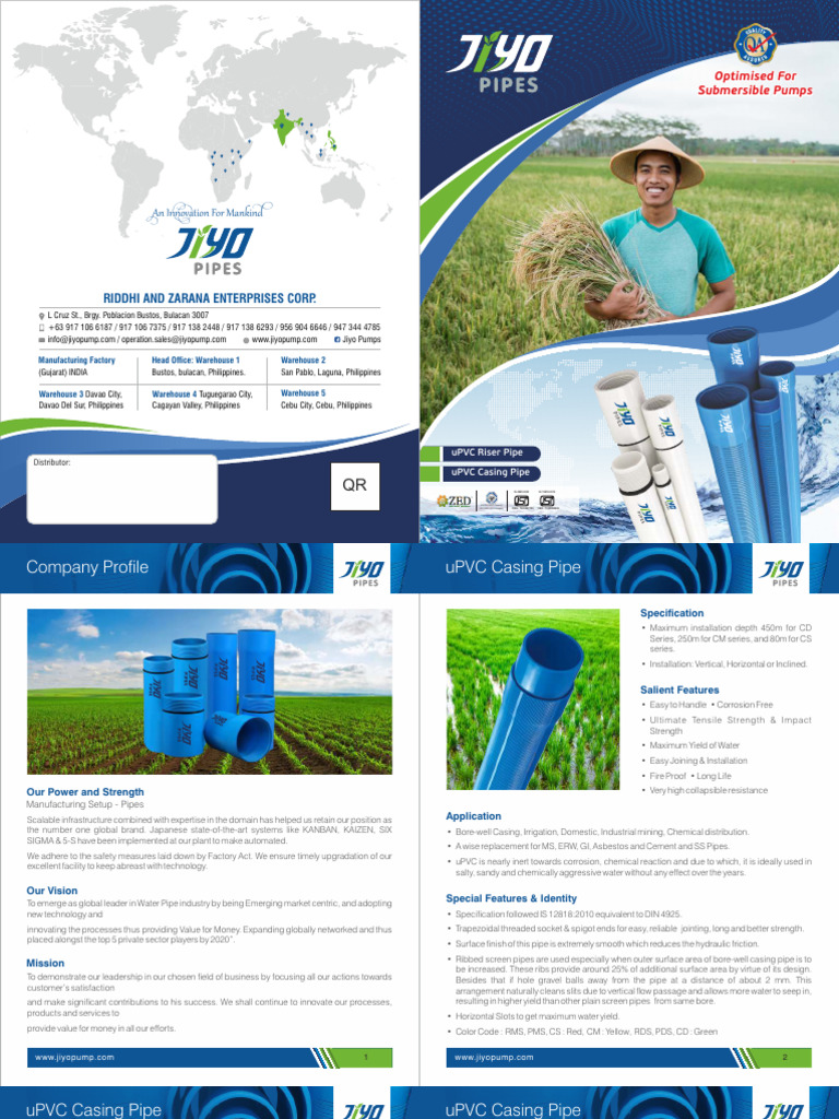 Jiyo uPVC Casing and Riser Pipe | PDF | Pipe (Fluid Conveyance ...