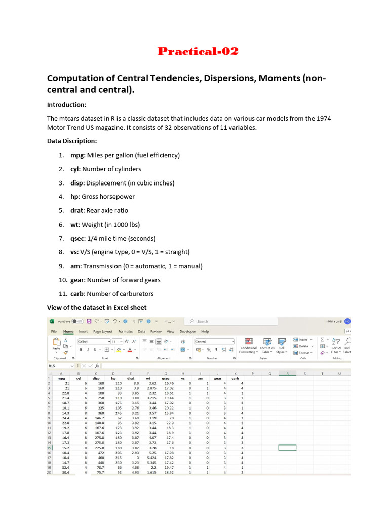 practical-02 | PDF | Variance | Statistical Theory