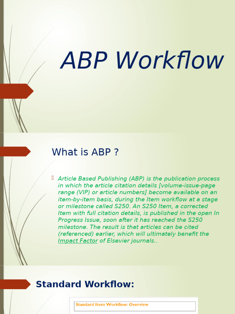 ABP Workflow | PDF | Citation | Publishing