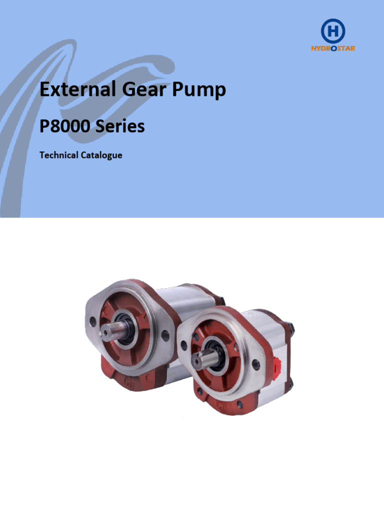 Hydrostar Gear Pump Technical Catalogue 0P & 1P Series | PDF | Pump | Gear