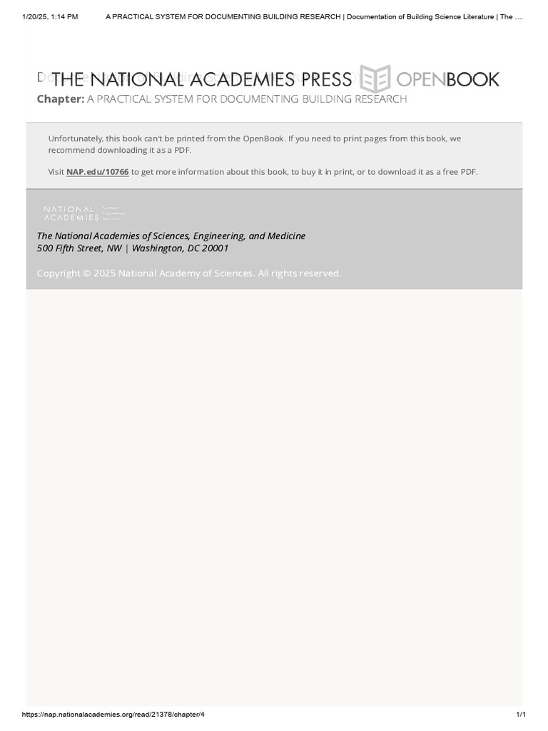 A PRACTICAL SYSTEM FOR DOCUMENTING BUILDING RESEARCH - Documentation of Building Science ...